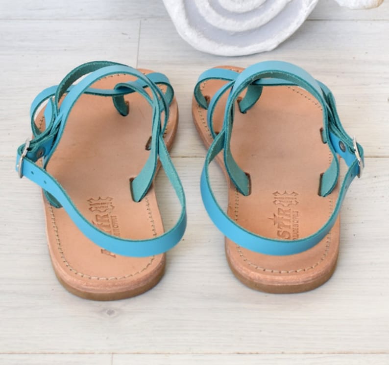 Greek handmade Lace Up Sandals High Quality Genuine Leather | Etsy