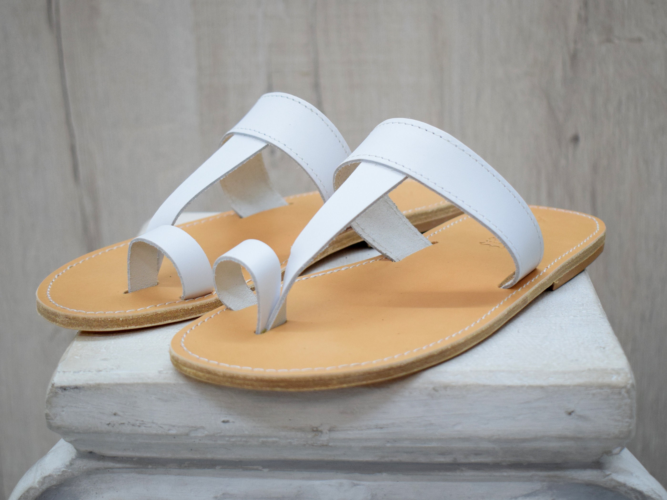 Handmade Ancient Greek Leather Sandals for Men | Roman Flip Flop Jesus ...