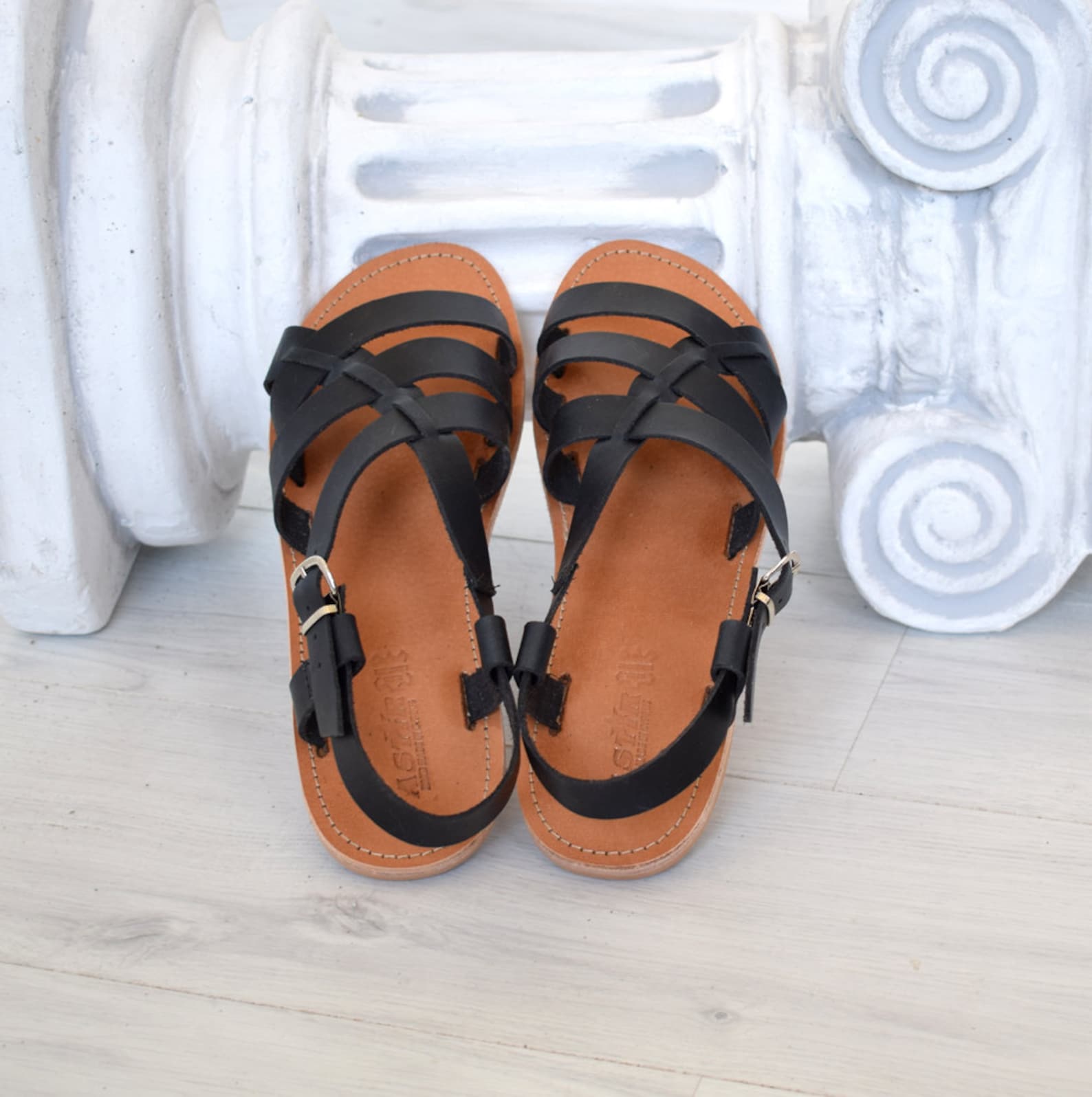 Men’s Greek Gladiator Sandals – Handmade Minimal Summer Footwear LEROS ...