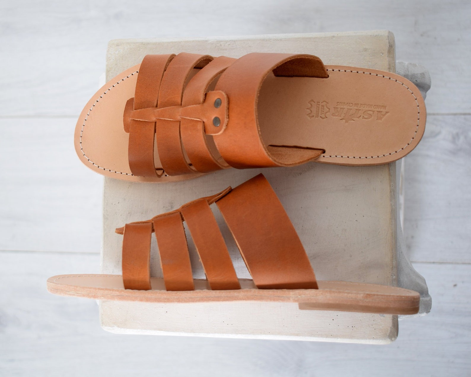 Handmade Men Sandals High Quality Genuine Leather Tan Natural - Etsy