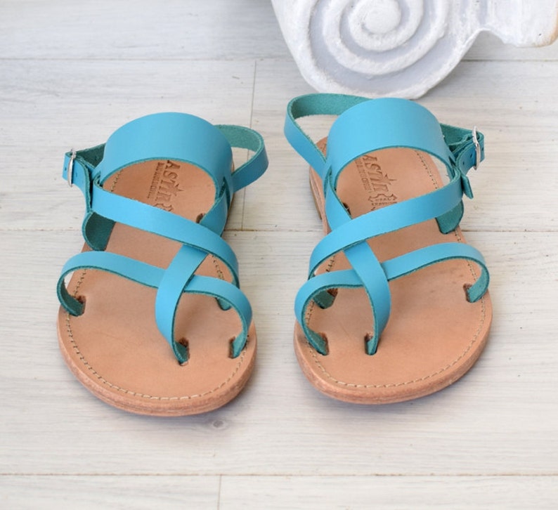 Greek handmade Lace Up Sandals High Quality Genuine Leather | Etsy