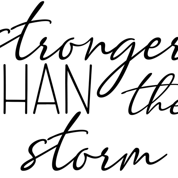 Stronger Than the Storm Machine Embroidery Design - Etsy