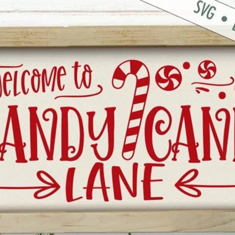 Candy Cane Lane Sign - Etsy