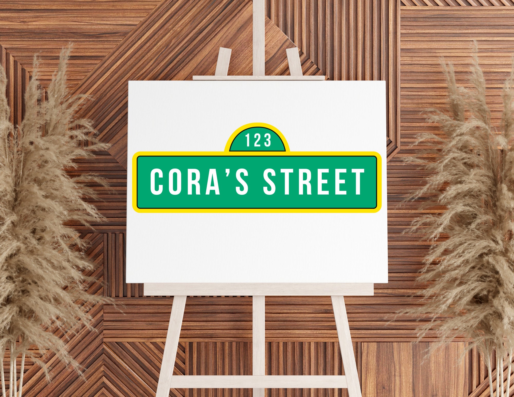 Self-editable Sesame Street Sign Template, Sesame Street Sign, Green ...