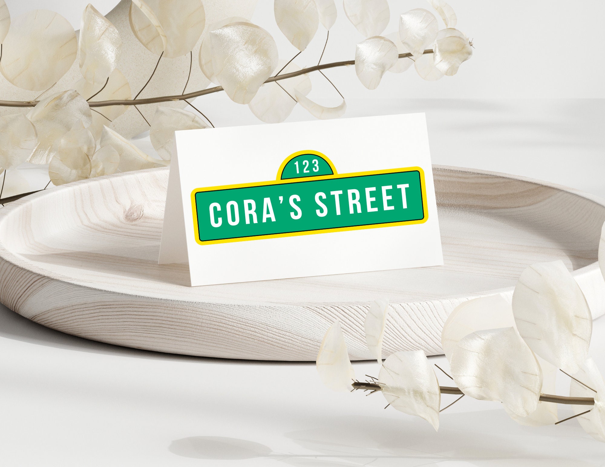 Self-editable Sesame Street Sign Template, Sesame Street Sign, Green ...