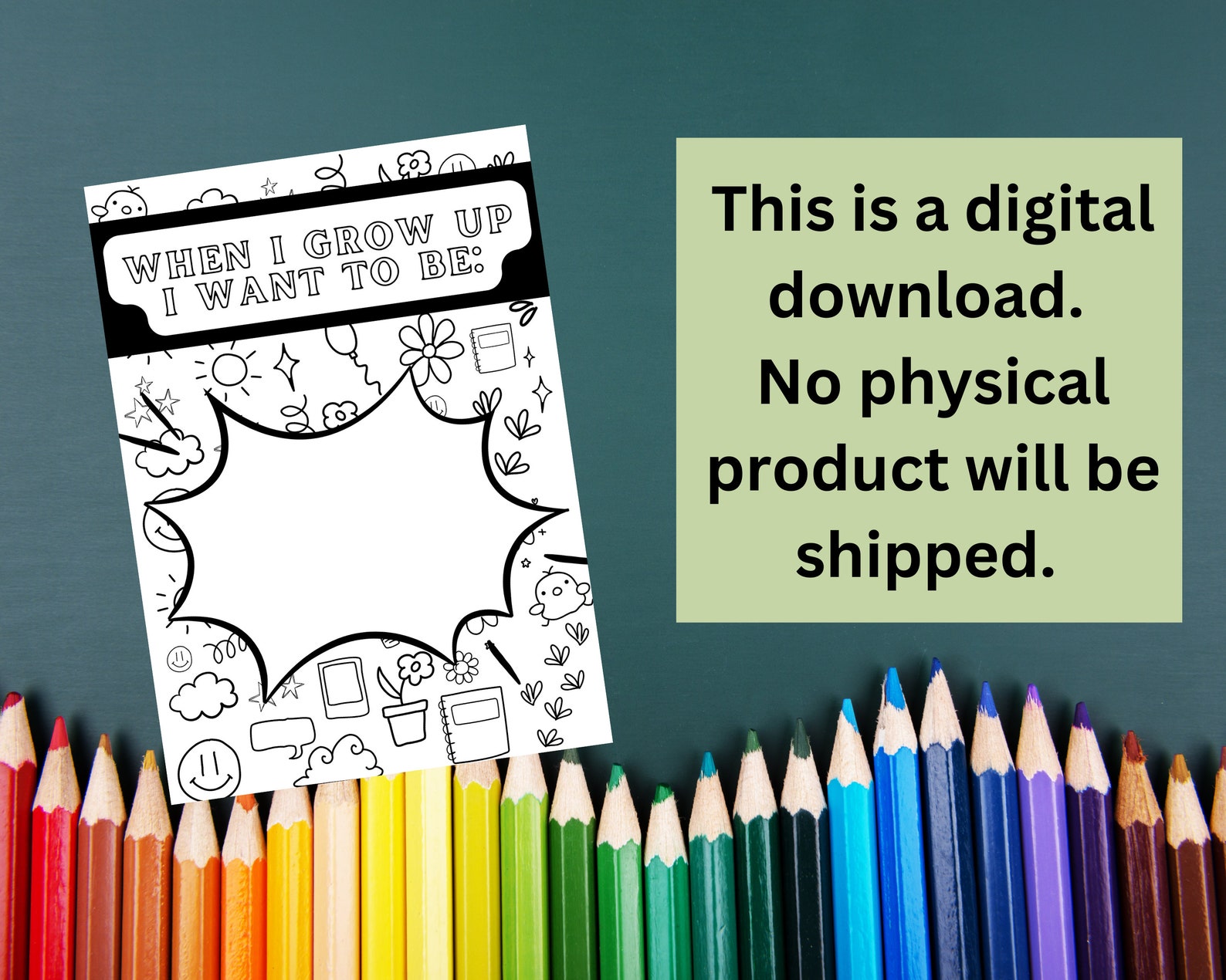 When I Grow up Sign Template When I Grow up I Want to Be Printable Sign ...