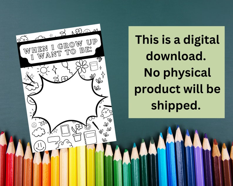 When I Grow up Sign Template - When I Grow up I Want to Be Printable ...