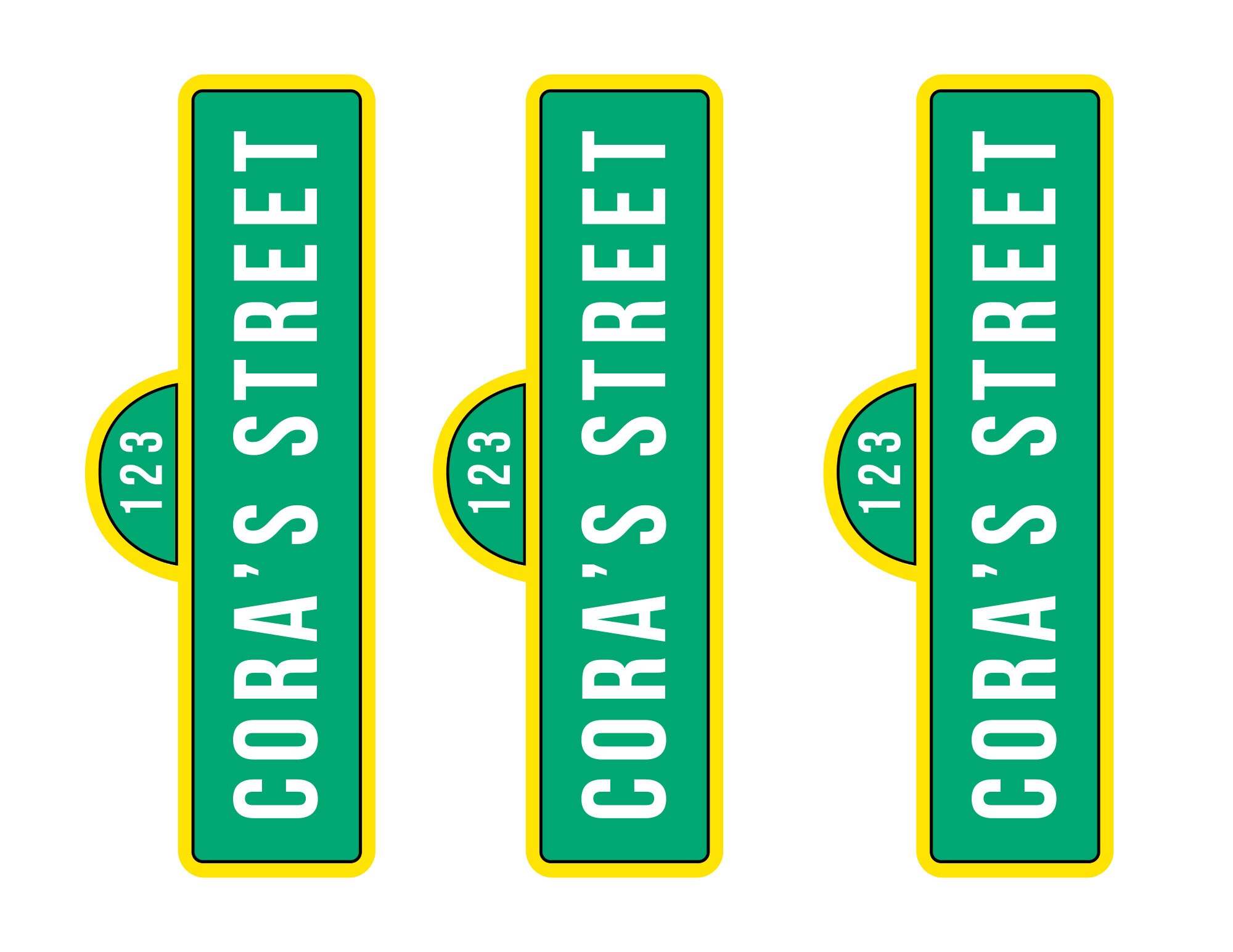 Self-editable Sesame Street Sign Template, Sesame Street Sign, Green ...