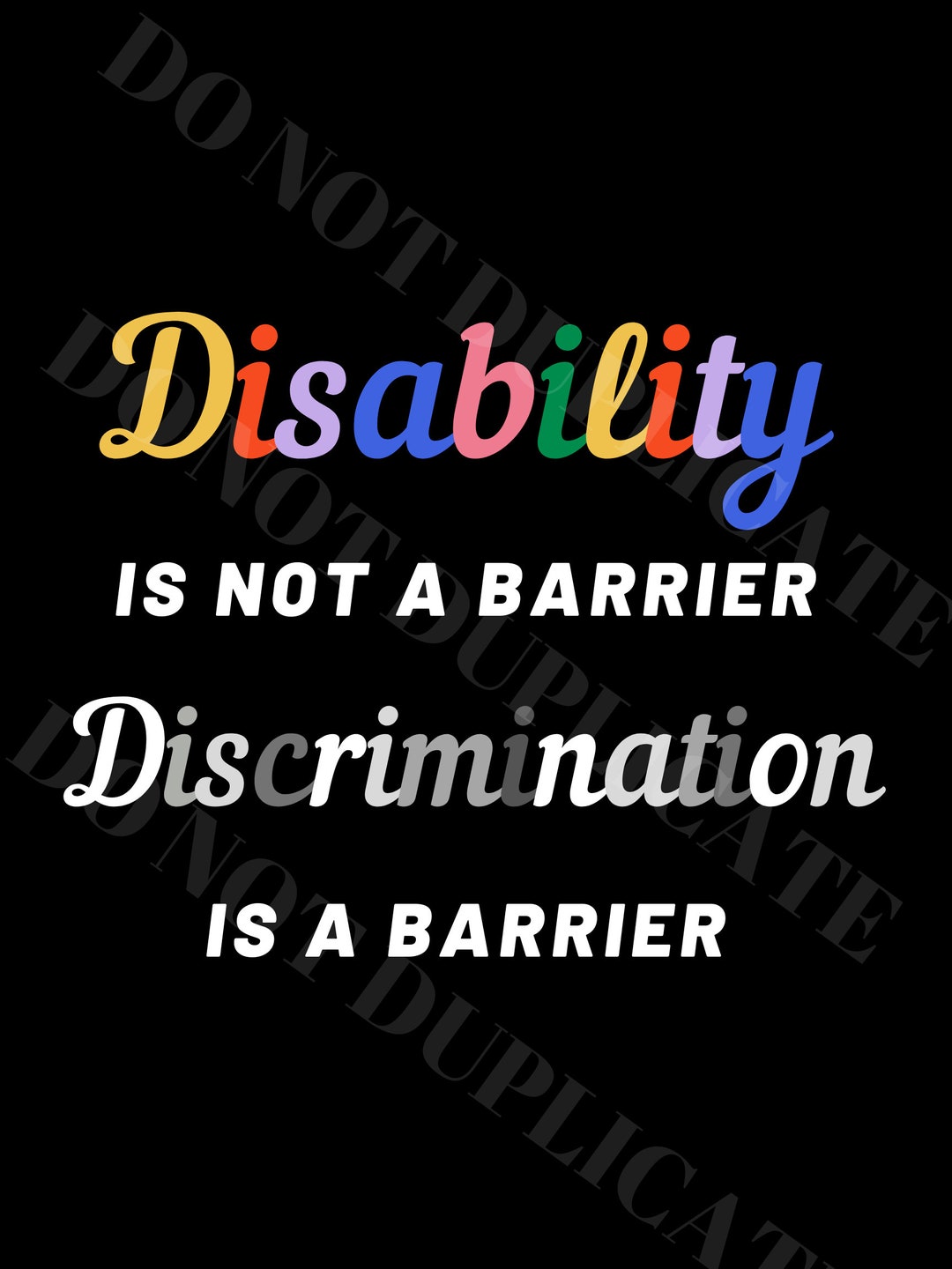 Disability is Not a Barrier Digital Download - Etsy
