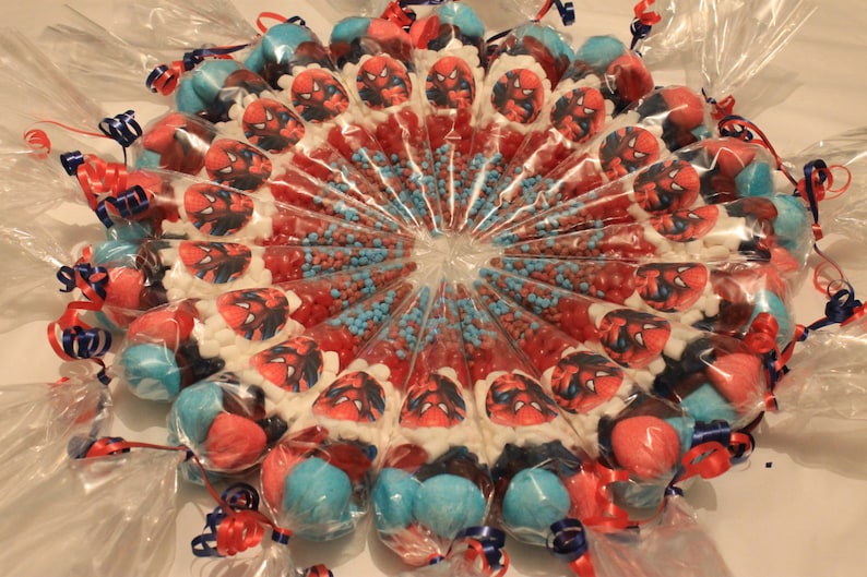 Spider-man Pre Filled Sweet Cones/party Bags - Etsy