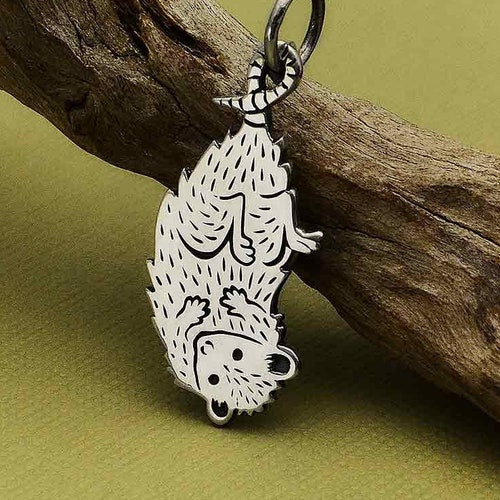 Sterling Silver Possum Charm. Opossum Pendant. 925 Sterling | Etsy