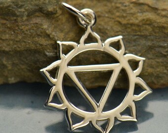 Sterling Silver Solar Plexus Chakra Charm. Sterling Silver | Etsy