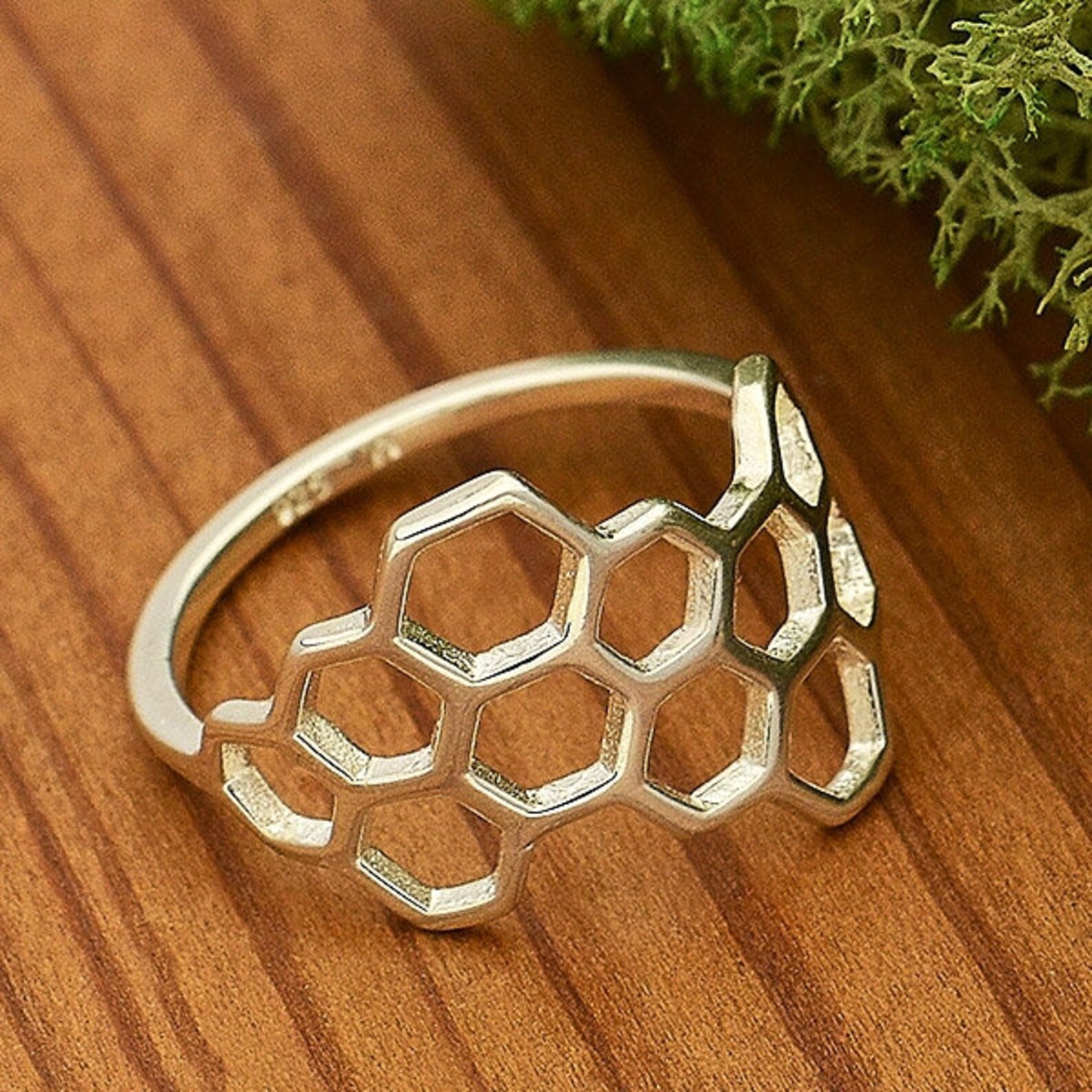 Honeycomb Ring 925 Sterling Silver. Solid Sterling Silver | Etsy