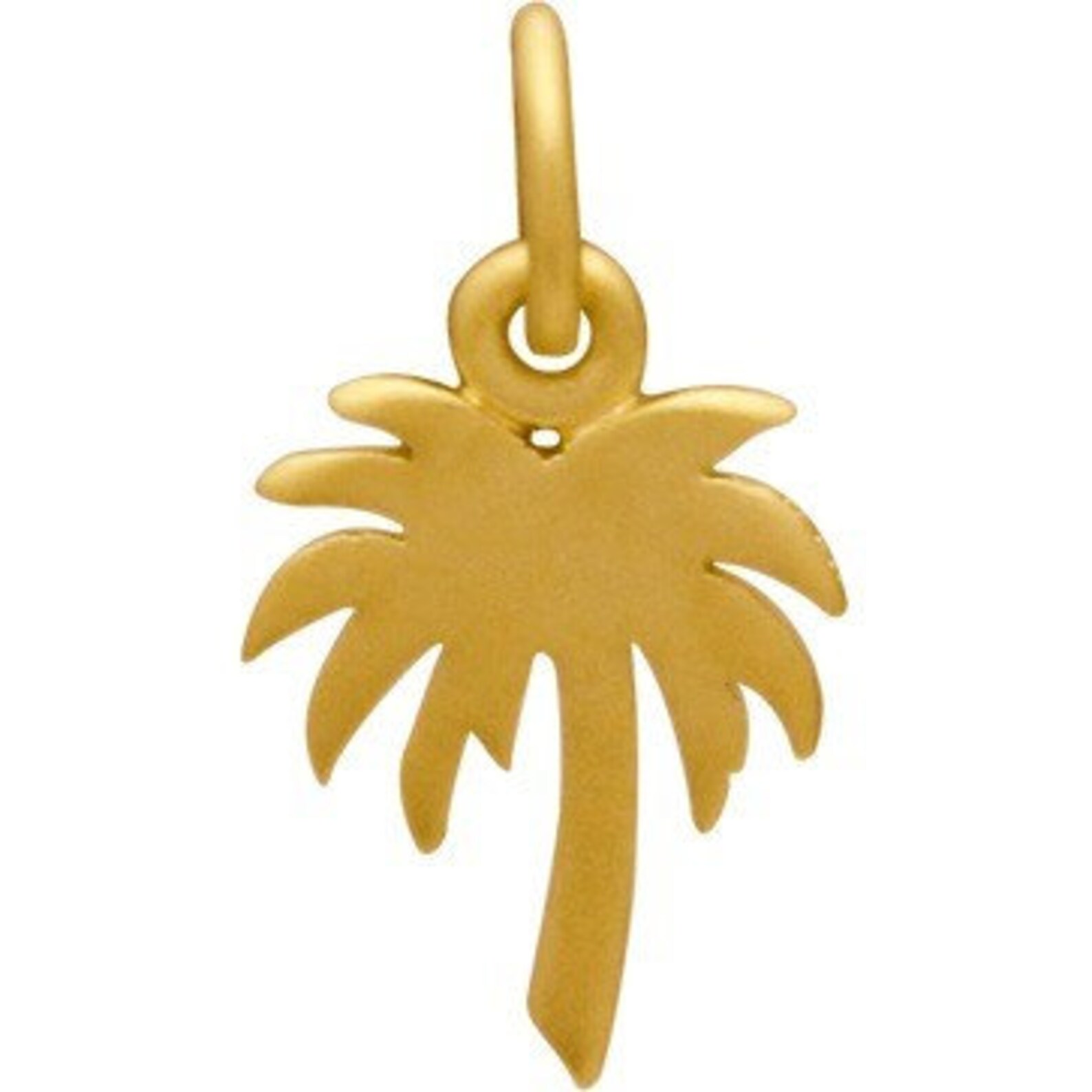 Tiny Gold Palm Tree Charm. 24K Gold Plated Sterling Silver - Etsy