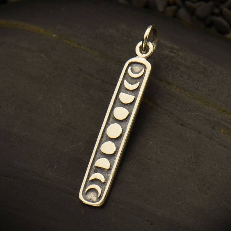 Sterling Silver Moon Phases Charm 925 Sterling Silver Moon - Etsy