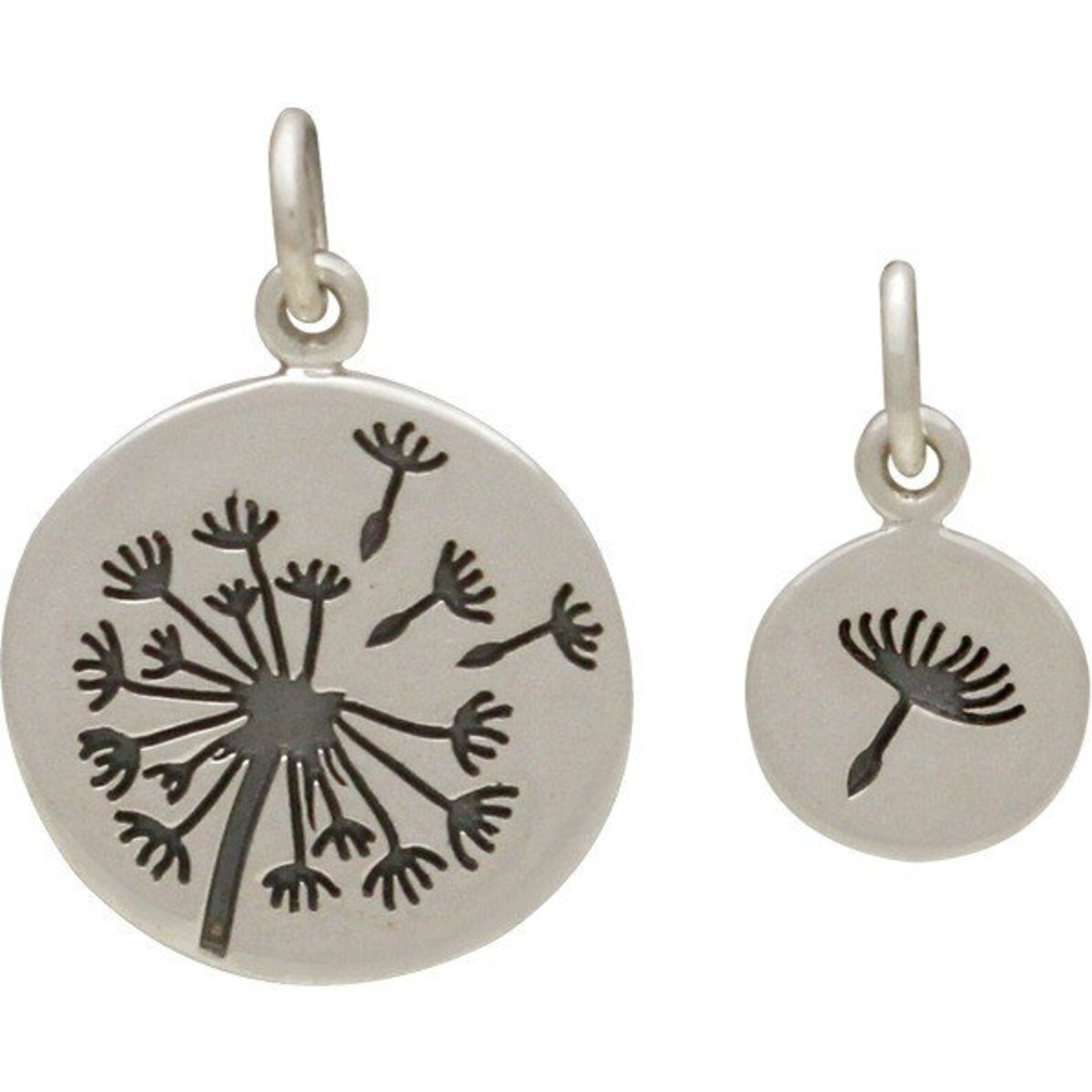 Sterling Silver Dandelion Charms. Dandelion Charm Set. 925 | Etsy