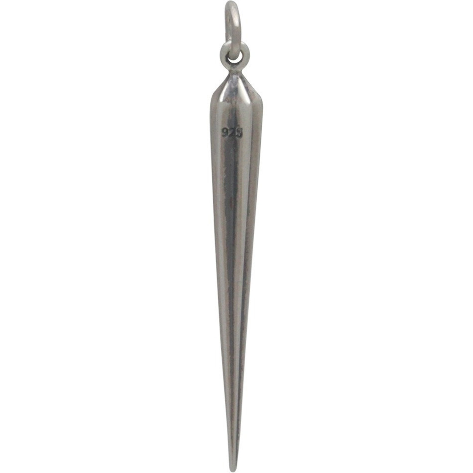 Spike Charm .925 Sterling Silver Ridged Star Spike Pendant. - Etsy
