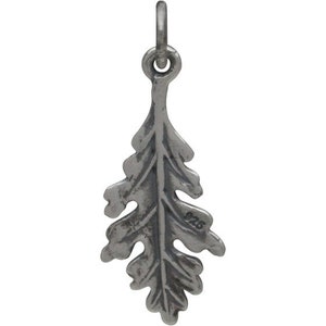 Sterling Silver Oak Leaf Charm. 925 Sterling Silver Oak Leaf Pendant ...
