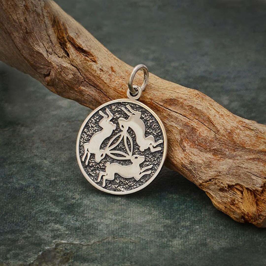 Sterling Silver Rabbit Charm. Running Rabbit Charm. Bunny Gift. 925 ...