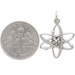 Sterling Silver Atom Charm. Science Charm. Nuclear Physics Charm 925 ...