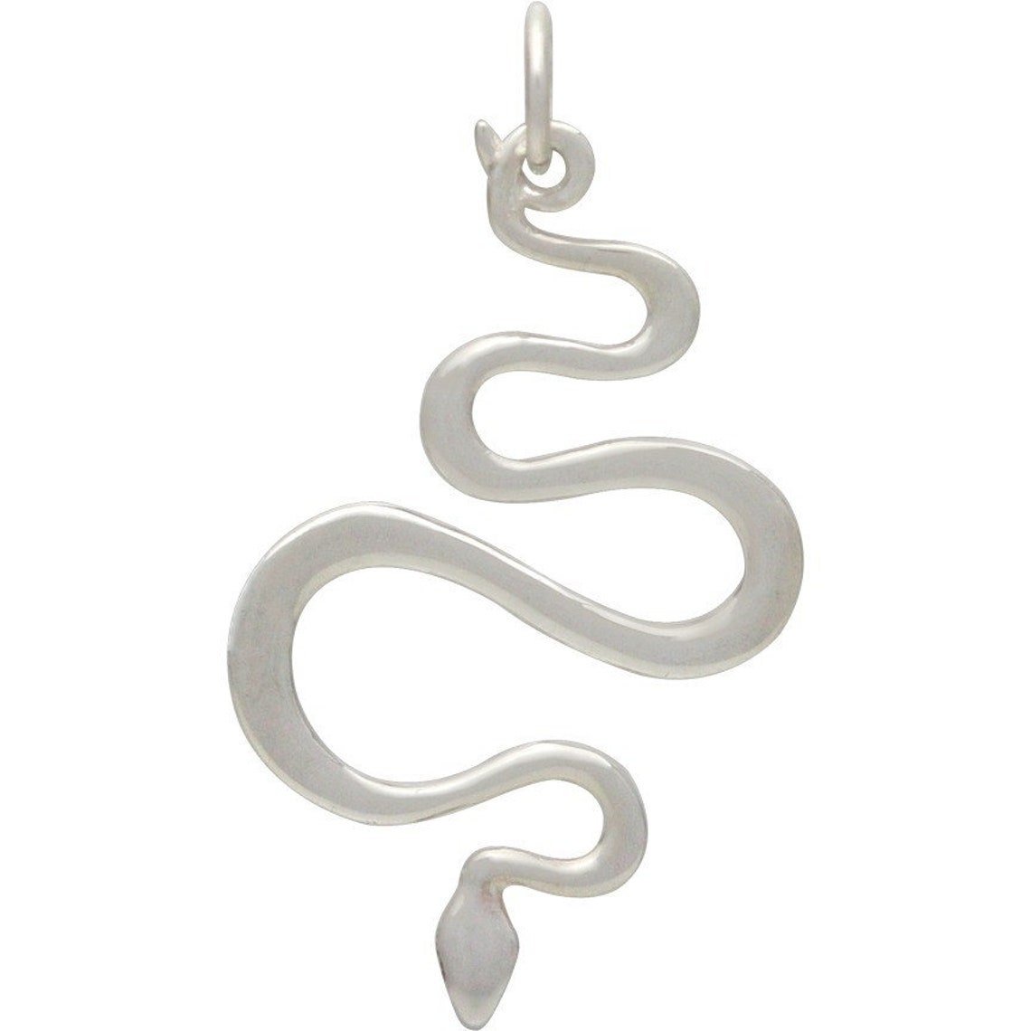 Sterling Silver Infinity Snake Charm .925 Sterling Silver - Etsy