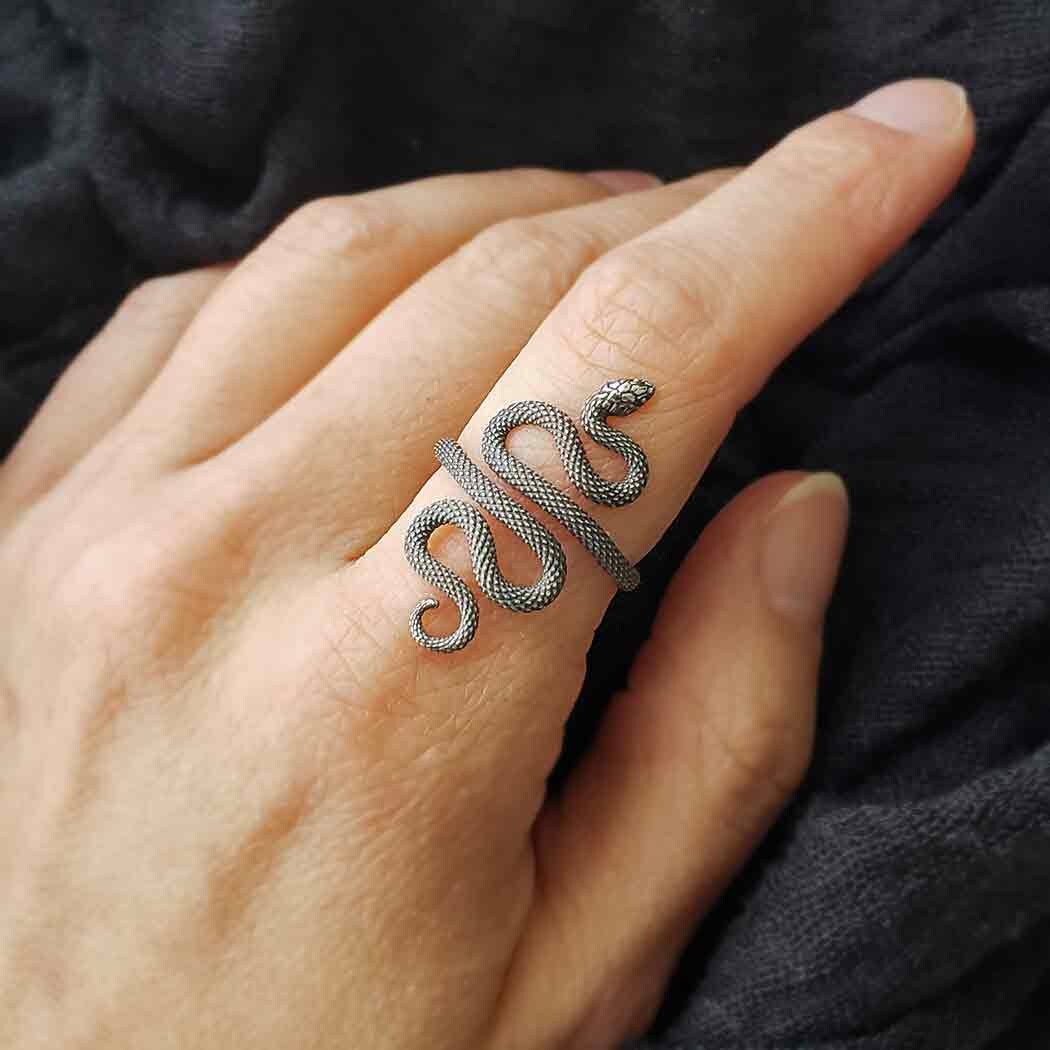 Snake Ring .925 Sterling Silver or Solid Bronze Snake Ring. | Etsy