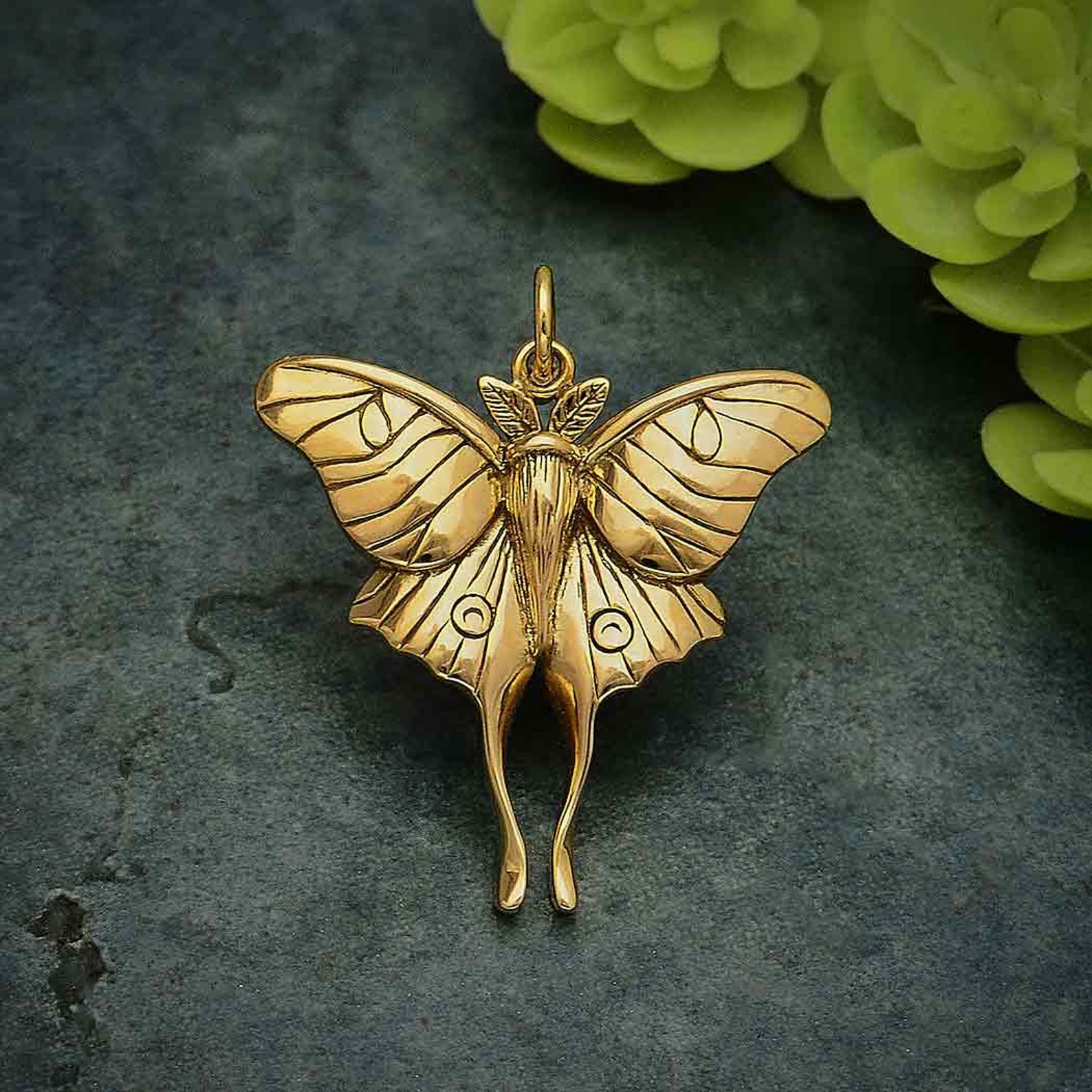 Sterling Silver Luna Moth Charm. 925 Sterling Silver Luna Pendant ...