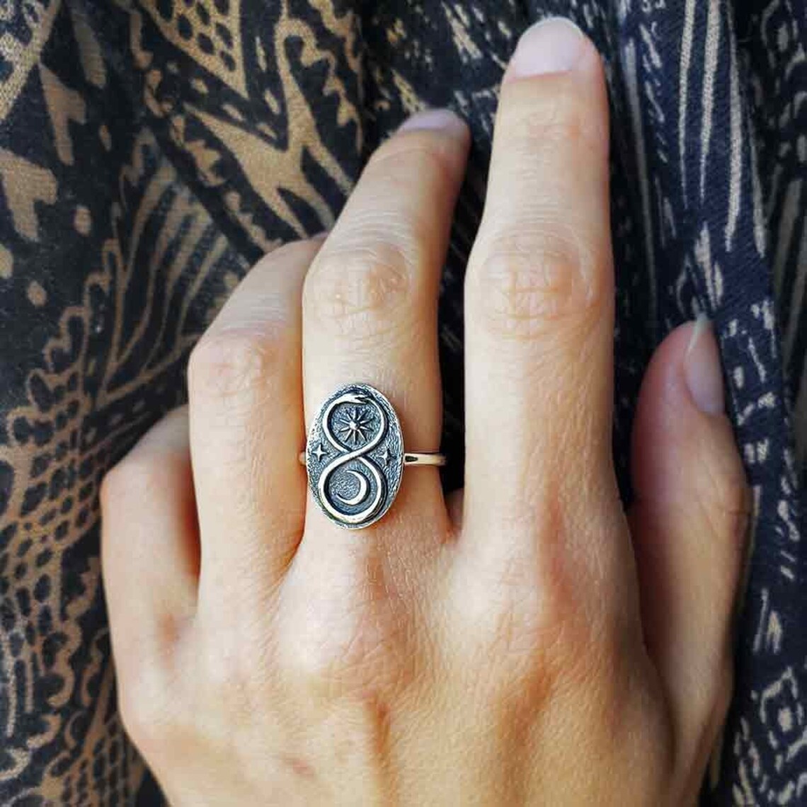 Sterling Silver Ouroboros Ring or Pendant .925 Sterling Silver - Etsy