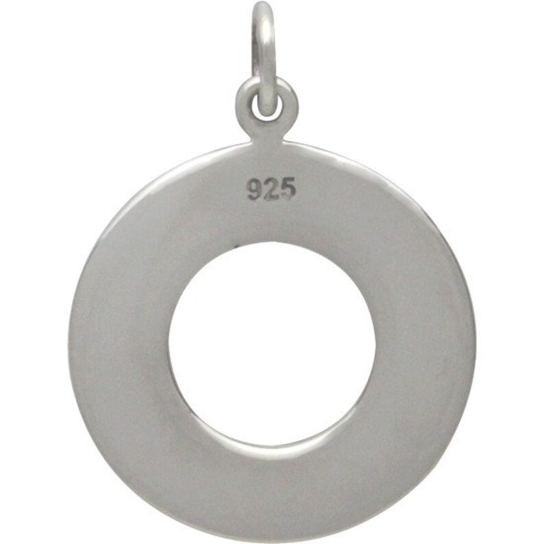 Sterling Silver Round Moon Phases Charm. 925 Stering Silver - Etsy