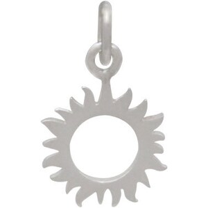 Eclipse Studs or Charm .925 Sterling Silver Mini Sun Earrings Solar ...