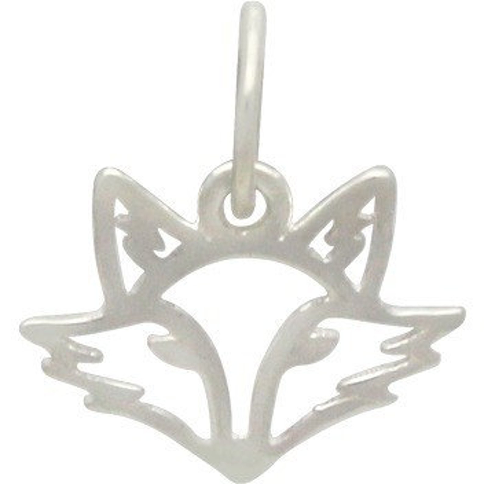 Sterling Silver Fox Charm. 925 Sterling Silver Fox Face Charm. Tiny Fox ...