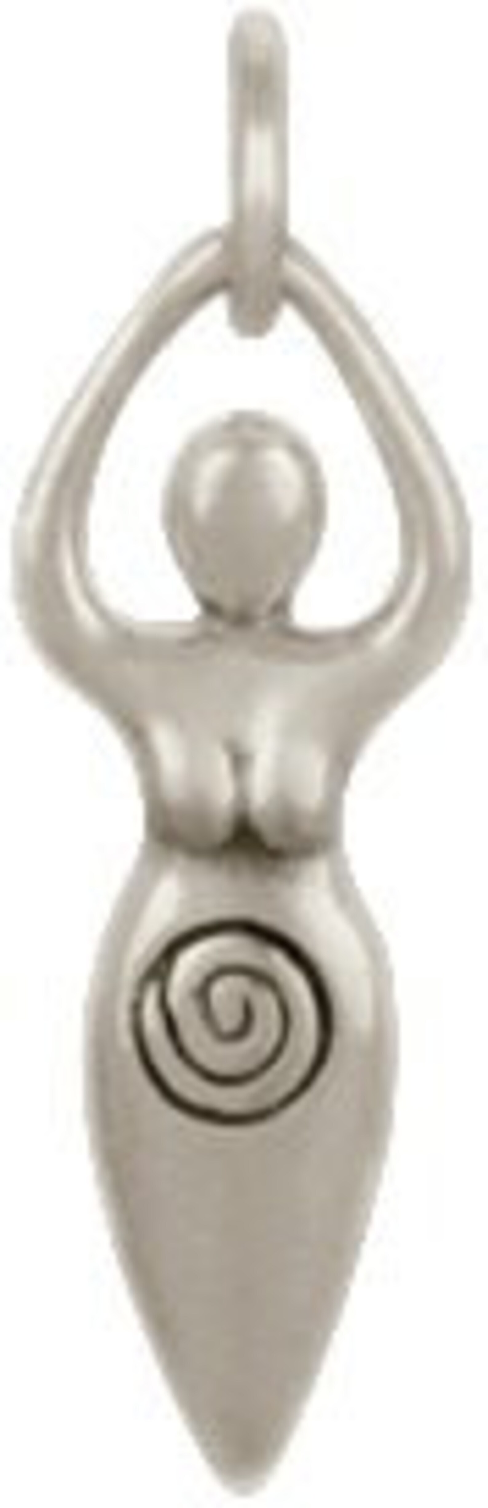 Sterling Silver Moon Goddess Charm Fertility Necklace 925 | Etsy