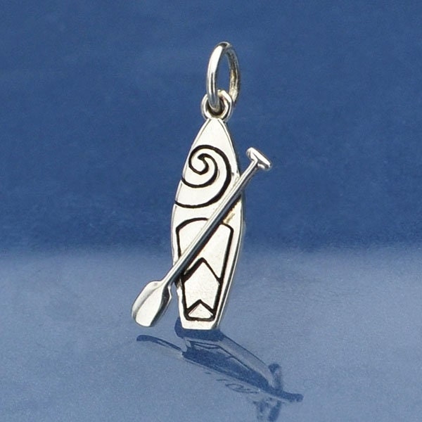 Sterling Silver Paddle Board Charm. Stand up Paddleboard - Etsy