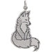 Sterling Silver Etched Fox Charm. 925 Solid Sterling Silver Fox Pendant ...