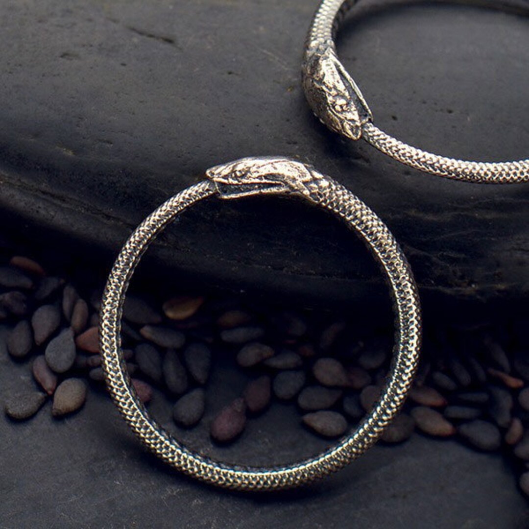 Ouroboros Ring or Charm 925 Sterling Silver or Solid Bronze Ouroboros ...