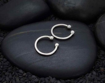 Sterling Silver Ear Cuff Granulated 14mm Solid Sterling Silver Ear ...