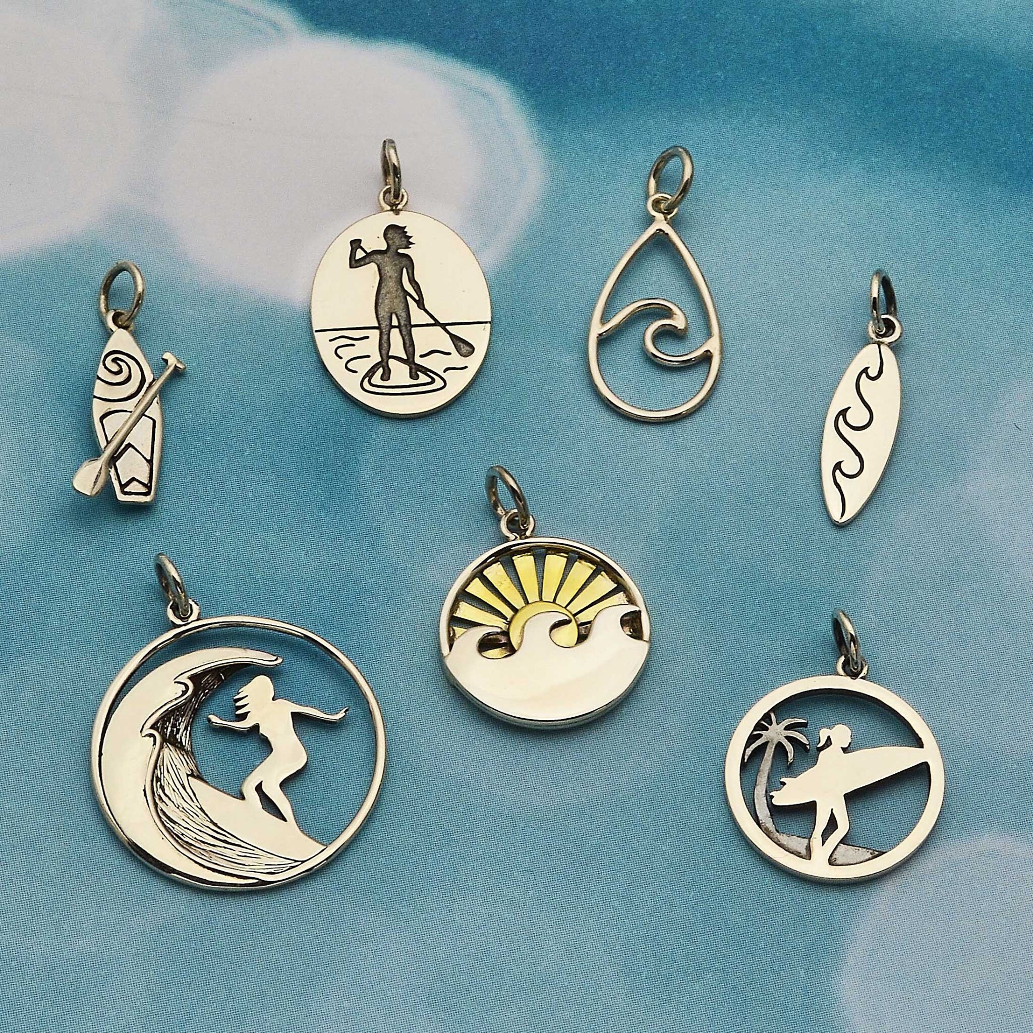 Sterling Silver Paddle Board Charm. Stand up Paddleboard | Etsy