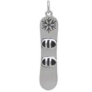Ski Charm 925 Sterling Silver Skiing Charm. Skier or Snowboarder ...