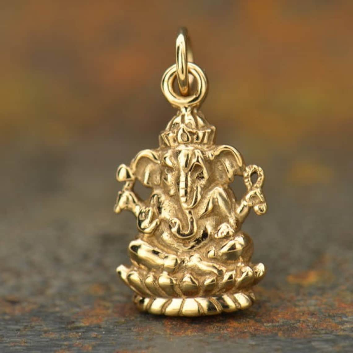 Sterling Silver Ganesh Charm. or Bronze Ganesh Charm. - Etsy