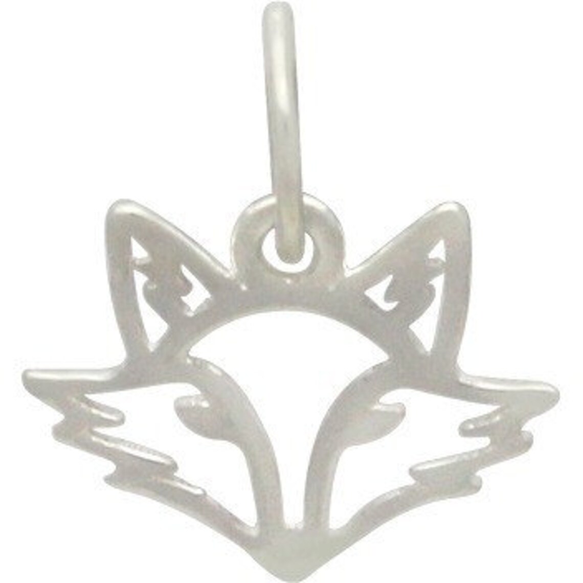 Sterling Silver Fox Charm. 925 Sterling Silver Fox Face Charm. Tiny Fox ...