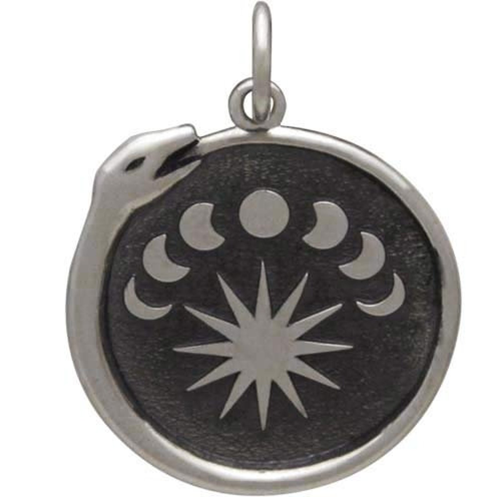 Sterling Silver Moon Phases Charm .925 Sterling Silver - Etsy