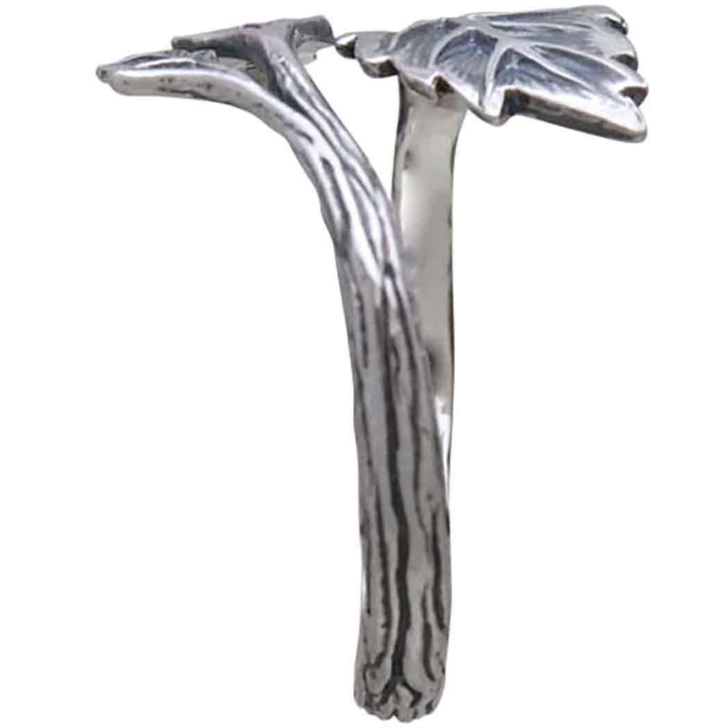 Adjustable Leaf Ring Choose Solid Bronze or 925 Sterling - Etsy