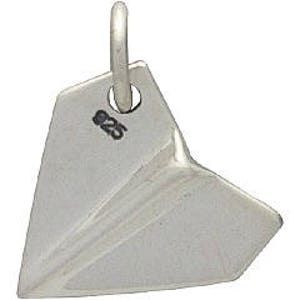 Sterling Silver Paper Airplane Charm. Paper Plane Charm. 925 Sterling ...