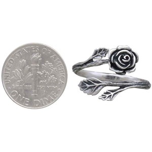Sterling Silver Rose Charm. 925 Sterling Silver Rose With Stem Charm ...