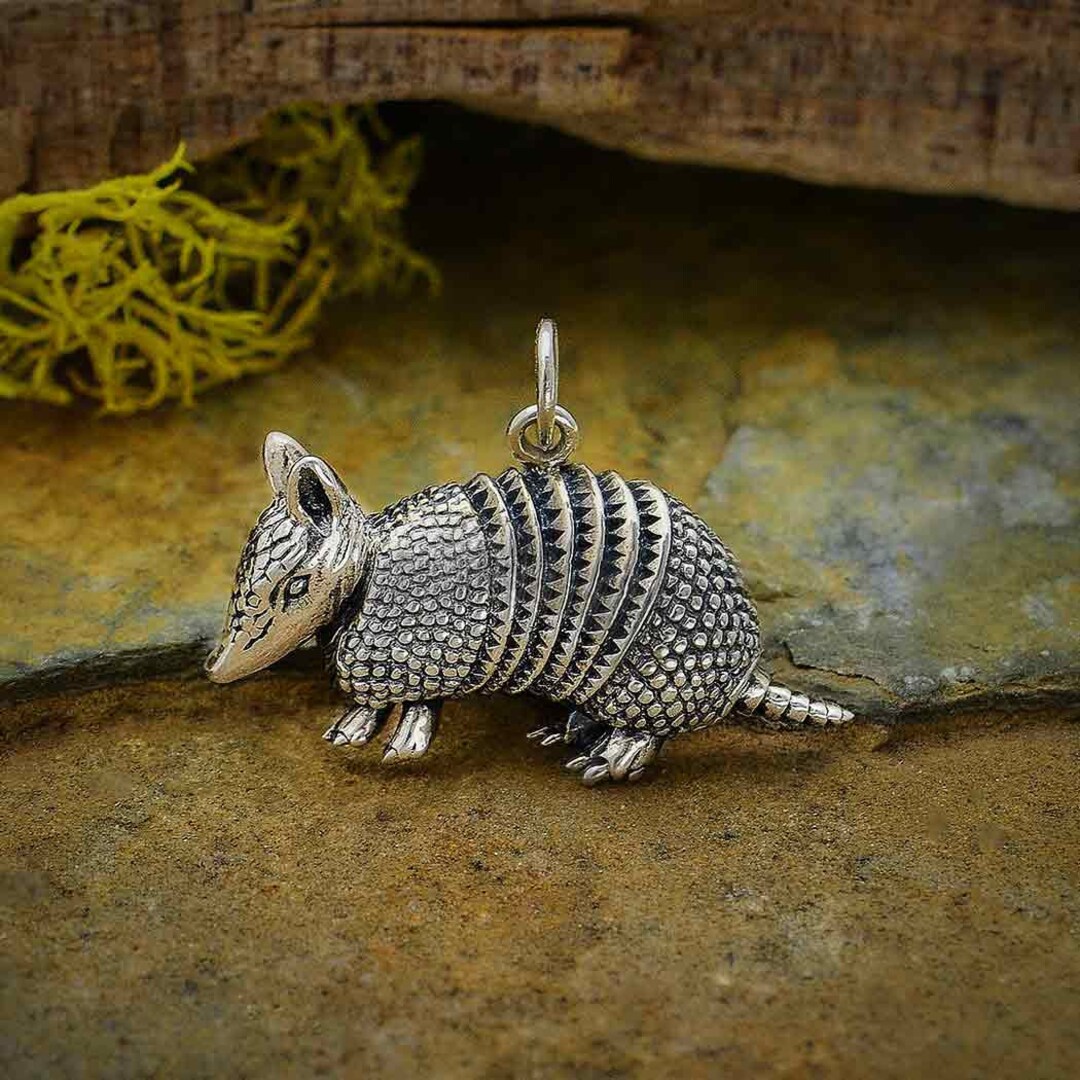 Sterling Silver Armadillo Charm .925 Solid Sterling Silver Armadillo ...
