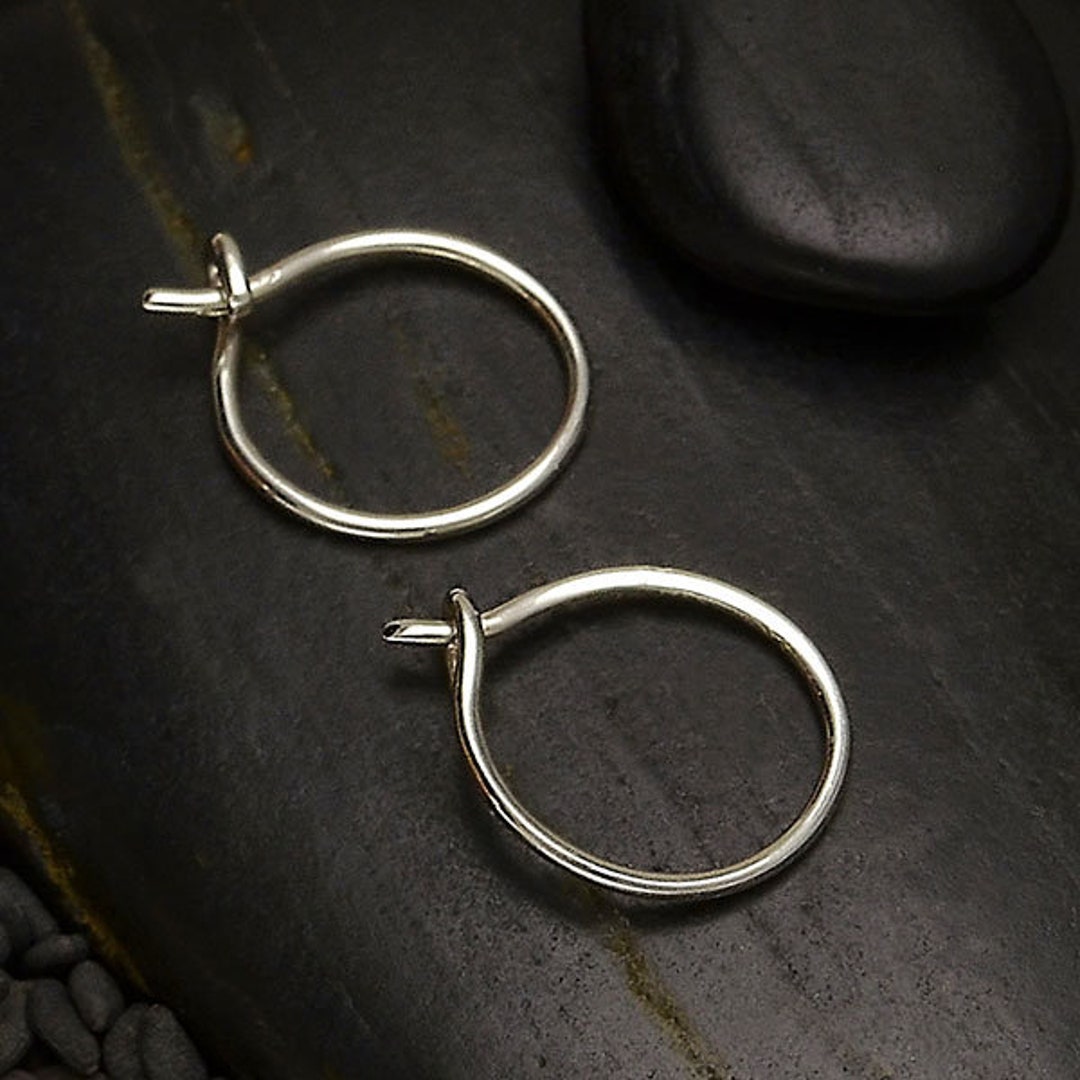 Sterling Silver TINY Hoop Earrings. Sterling Silver Mini Charm Hoop ...