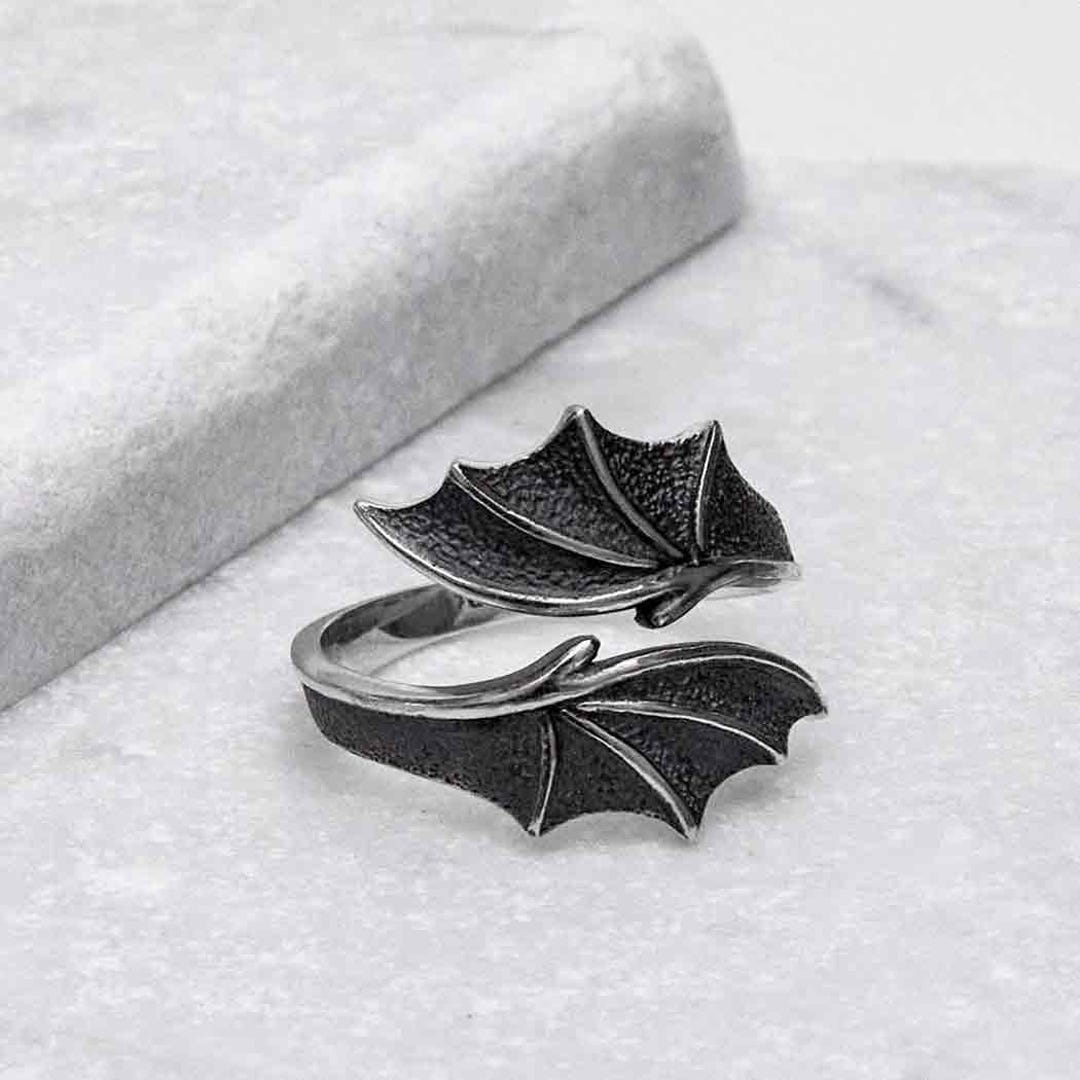 Dragon Wing Ring Adjustable Sterling Silver Dragon Wings Jewelry 925 ...