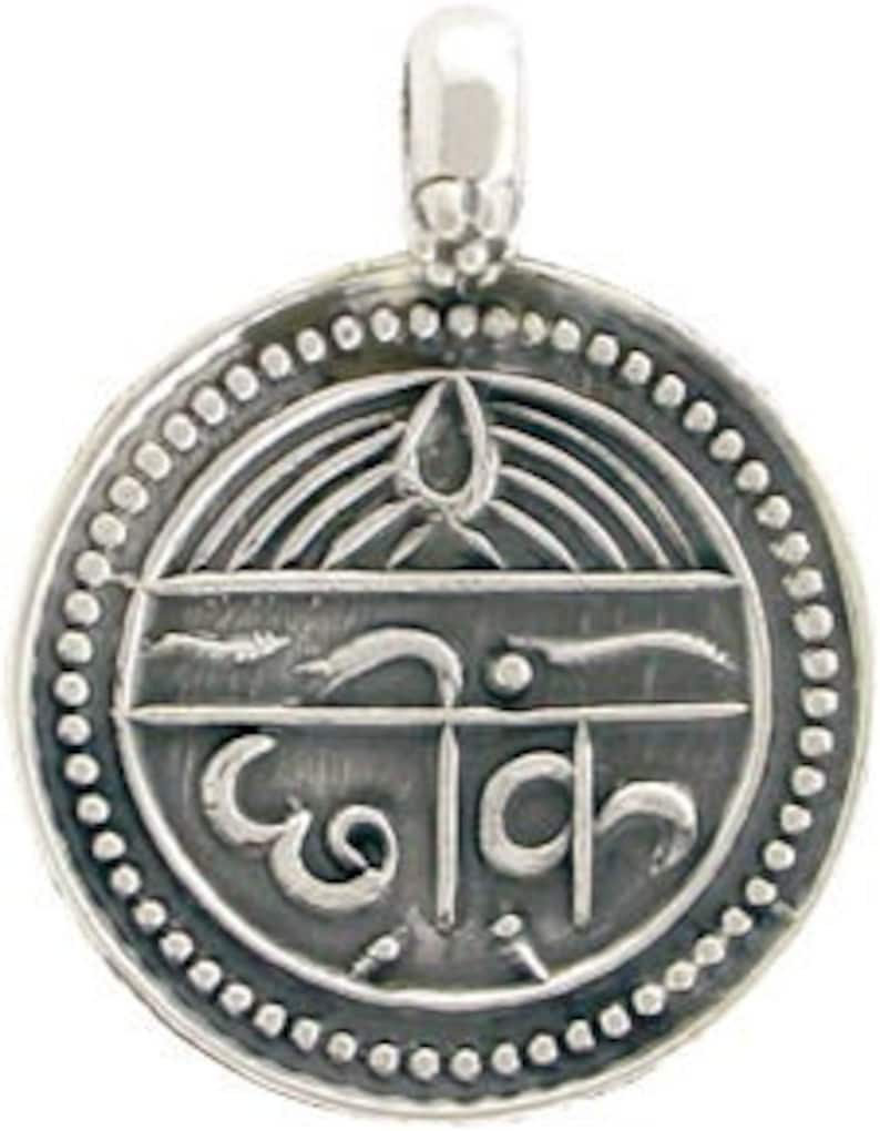 Sterling Silver Health Charm. .925 Sterling Silver Sanskrit Good Health ...