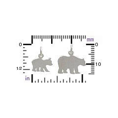 925 Sterling Silver Bear Charm. Solid Sterling Silver Bear - Etsy