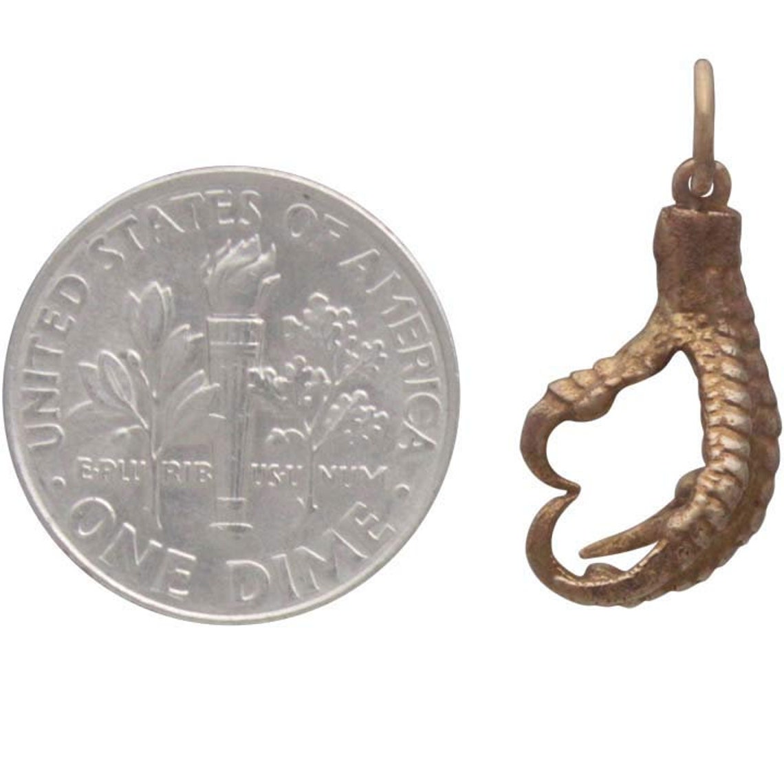 Raven Skull Pendant. Solid Bronze Talon Pendant. Gold Raven Skull ...